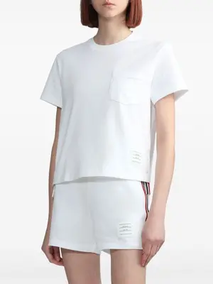 Thom Browne Jersey Boxy Fit Pocket Tee - White