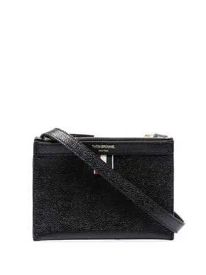 Thom Browne Rwb Tab Crossbody Bag - Black
