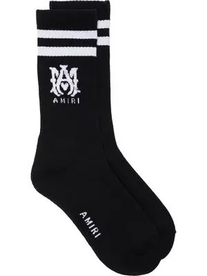 Amiri Monogram Motif Crew Socks