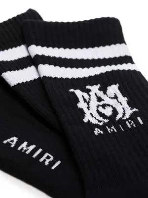 Amiri Monogram Motif Crew Socks