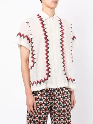 BODE Zigzag-embroidered Shirt