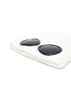 C.P. COMPANY Lens-detail Wool Beanie - White