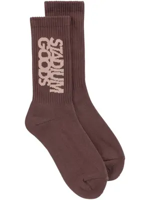 STADIUM GOODS® Logo Crew Socks - Brown