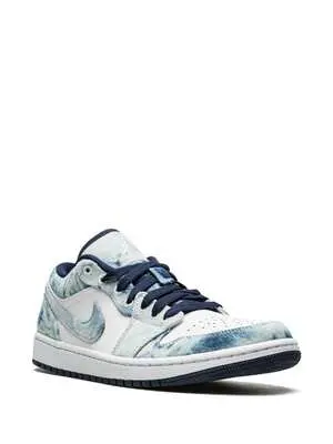 JORDAN Air 1 Low Se Washed Denim Sneakers - White