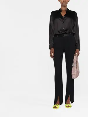 TOM FORD Pointed-collar Button-up Shirt - Black