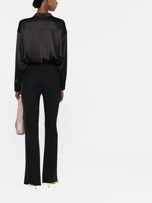 TOM FORD Pointed-collar Button-up Shirt - Black