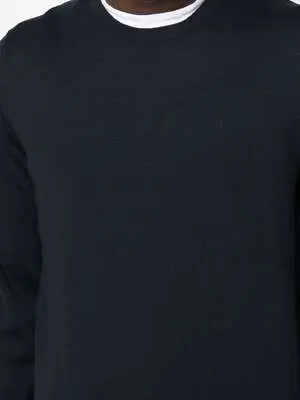BOSS Virgin Wool Crew-neck Jumper - Blue