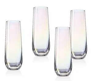 GODINGER Set Of 4 Monterey Iridescent Stemlessflutes - One-color