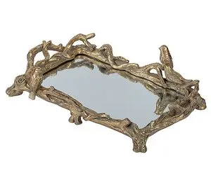 R. NEST Birds On A Branch Mirrored Decorative T Ray - One-color