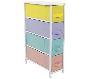 SORBUS 4 Drawers Chest Dresser -narrow- Pastel - One-color