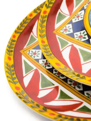 Dolce & Gabbana Graphic-print Dinner Plates
