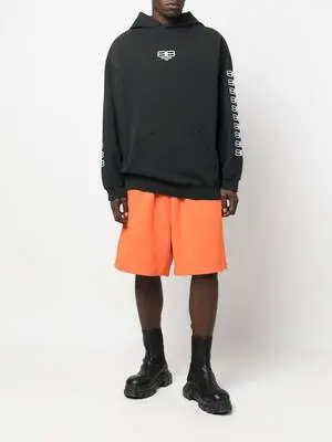 Balenciaga Logo-embroidered Track Shorts