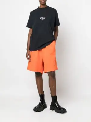 Balenciaga Logo-embroidered Track Shorts