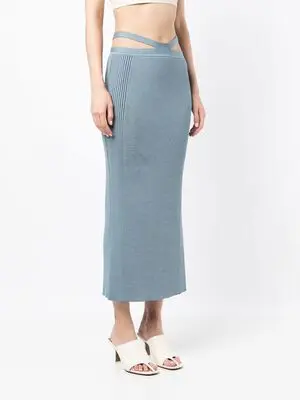 Simkhai Ribbed Midi Skirt