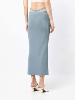 Simkhai Ribbed Midi Skirt