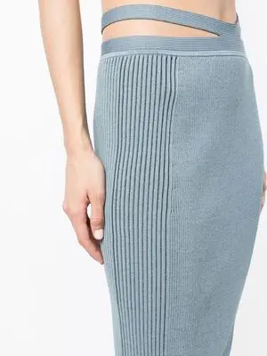 Simkhai Ribbed Midi Skirt