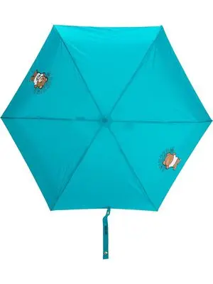 Moschino Teddy Motif Umbrella - Blue