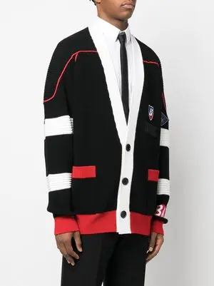 Balmain Logo-patch V-neck Cardigan