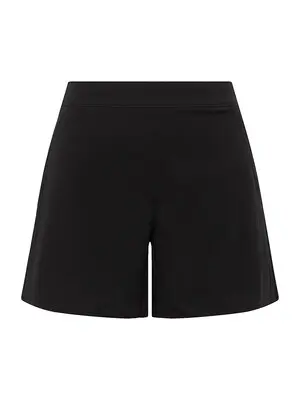 Spanx Polished Stretch-cotton Shorts Black