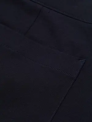 Spanx Polished Stretch-cotton Shorts - Navy