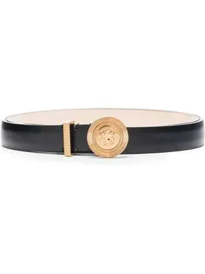 Versace Medusa Biggie Leather Belt - Black