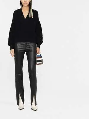 IRO PARIS Chunky-knit V-neck Jumper - Black