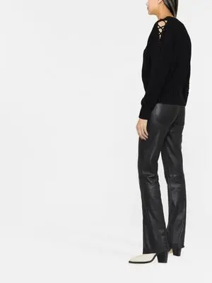 IRO PARIS Chunky-knit V-neck Jumper - Black