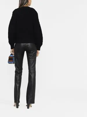 IRO PARIS Chunky-knit V-neck Jumper - Black