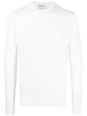 Fedeli Fedeli Crew-Neck Cashmere Cardigan White