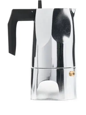 ALESSI Ossidiana 3-cup Espresso Coffee Maker - Silver