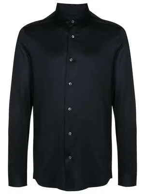 Emporio Armani Long-sleeve Poplin Shirt - Blue