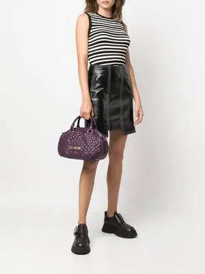 Moschino Quilted Logo-lettering Bag
