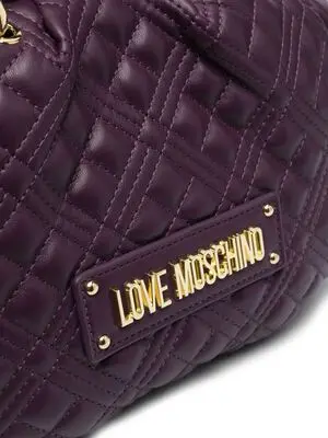 Moschino Quilted Logo-lettering Bag