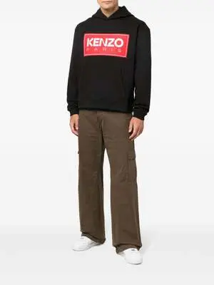 Kenzo Logo-print Hoodie - Black