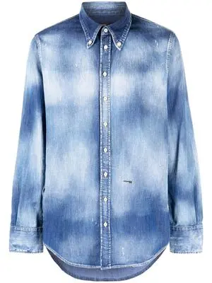 Dsquared2 Tie-dye Denim Shirt