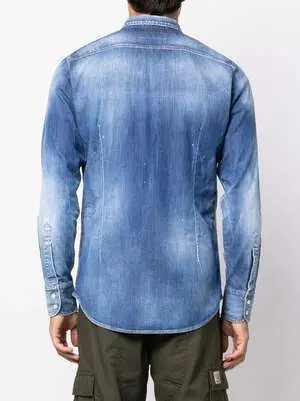 Dsquared2 Tie-dye Denim Shirt