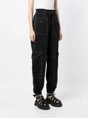 GANNI Slub Tapered Cargo Pants