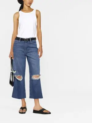FRAME Distressed Cropped Jeans