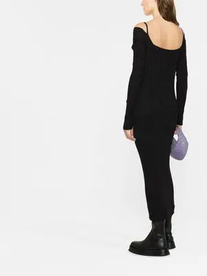 Philosophy Di Lorenzo Serafini Ribbed-knit V-neck Dress