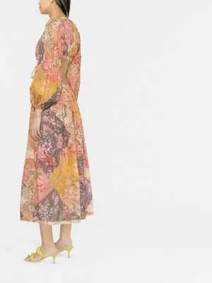 Zimmermann Pattie Floral-print V-neck Dress