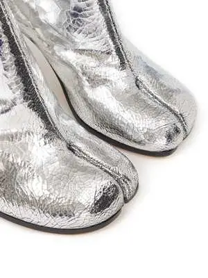 MAISON MARGIELA Tabi 80mm Ankle Boots - Silver