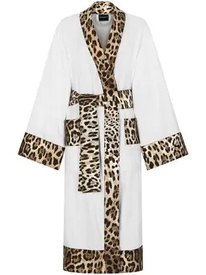 Dolce & Gabbana Cotton Terry Bath Robe - White