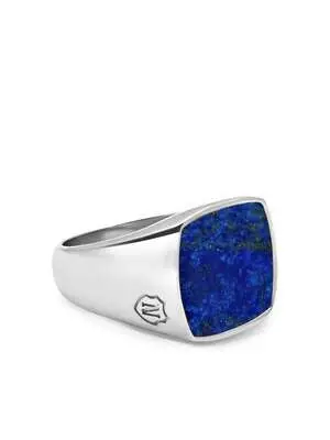 NIALAYA JEWELRY Lapis Lazuli Signet Ring - Silver