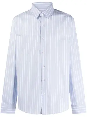 Michael Kors Striped Long-sleeve Shirt Blue
