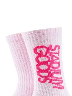 STADIUM GOODS Ribbed Logo Socks - Pink