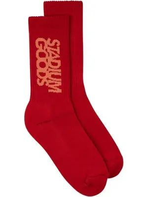 STADIUM GOODS Logo-print Crew Socks - Red
