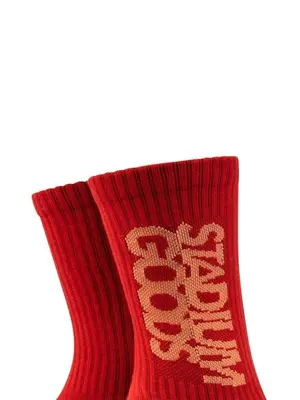 STADIUM GOODS Logo-print Crew Socks - Red