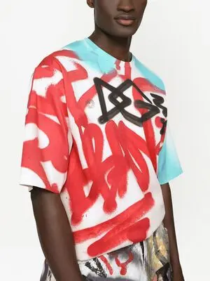 Dolce & Gabbana Graffiti-print Cotton T-shirt