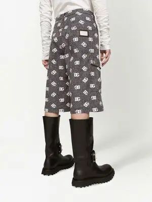 Dolce & Gabbana Logo-print Denim Cargo Shorts