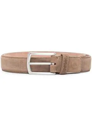 Zegna Triple Stitch Belt - Brown